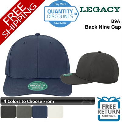 🔥 Legacy Men Back Nine Cap Hat Six-panel, Mid-profile Slightly-curved ...