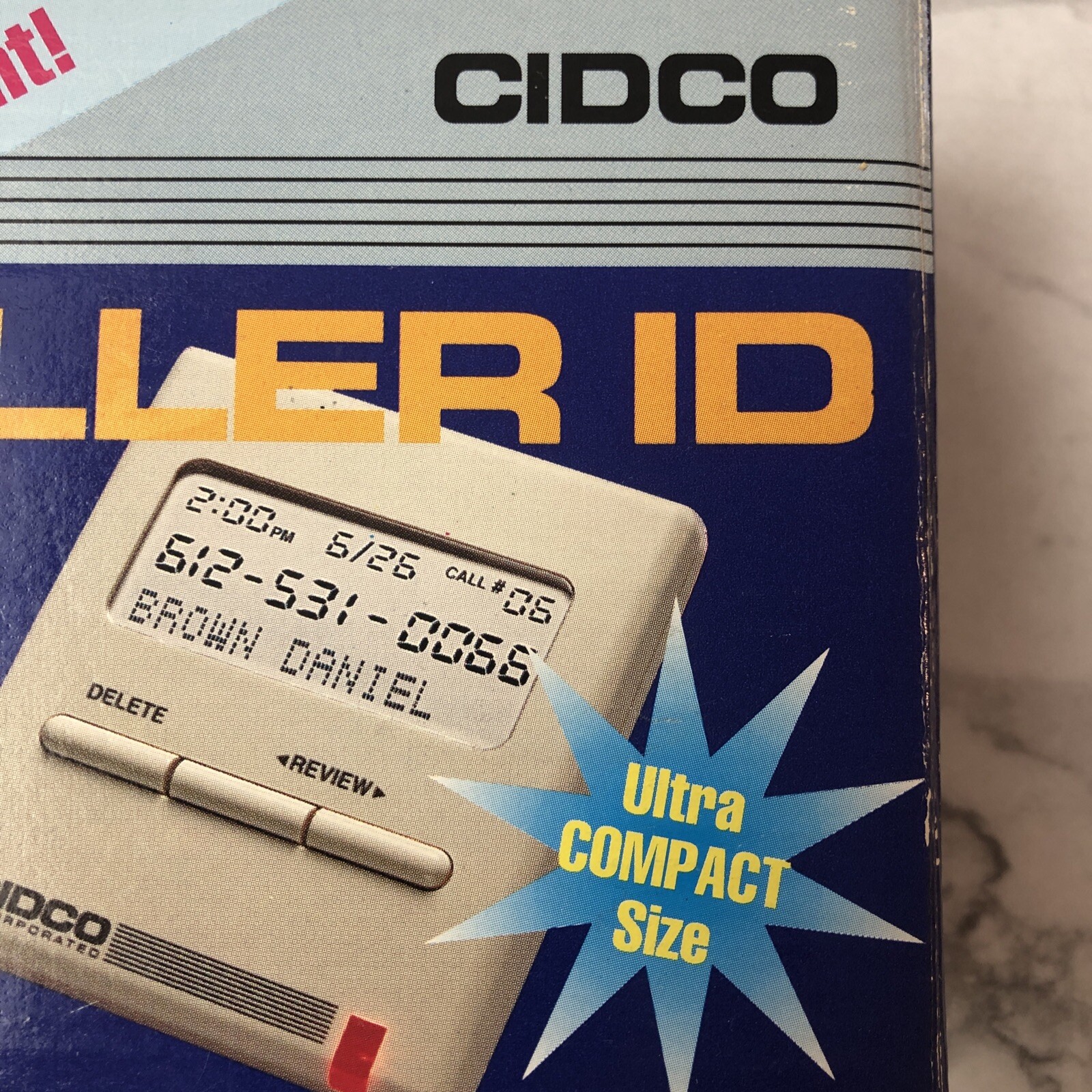 CIDCO Caller ID Displays Name & Number Ultra Compact Call Light JA-25/ ...