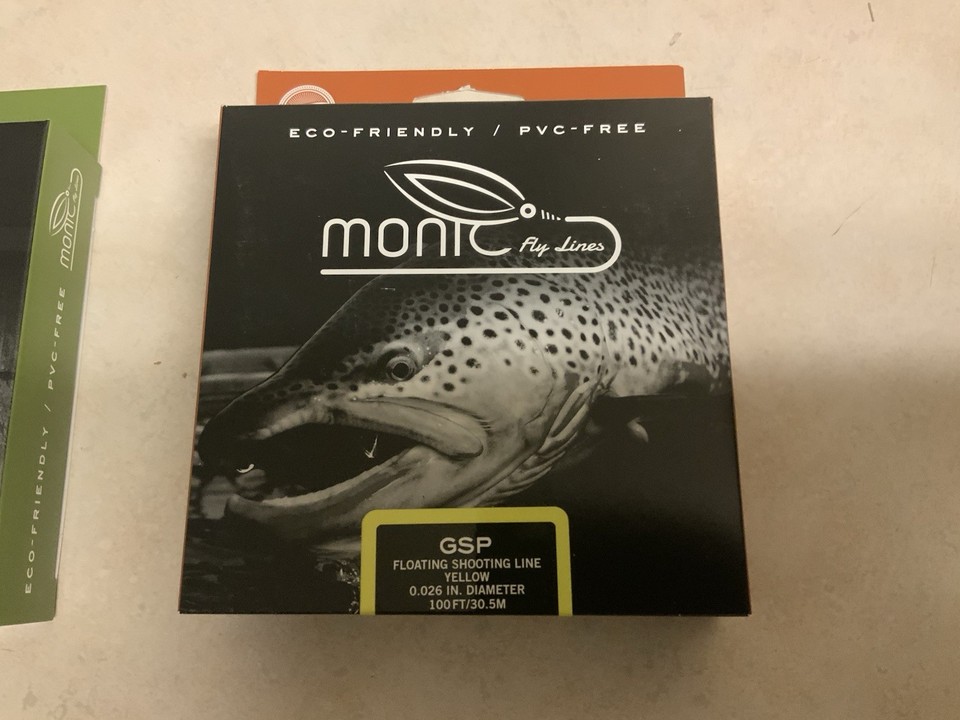 Two Monic GSP Floating Shooting Lines 1 Blue 1 Yellow 0.026” Diameter ...