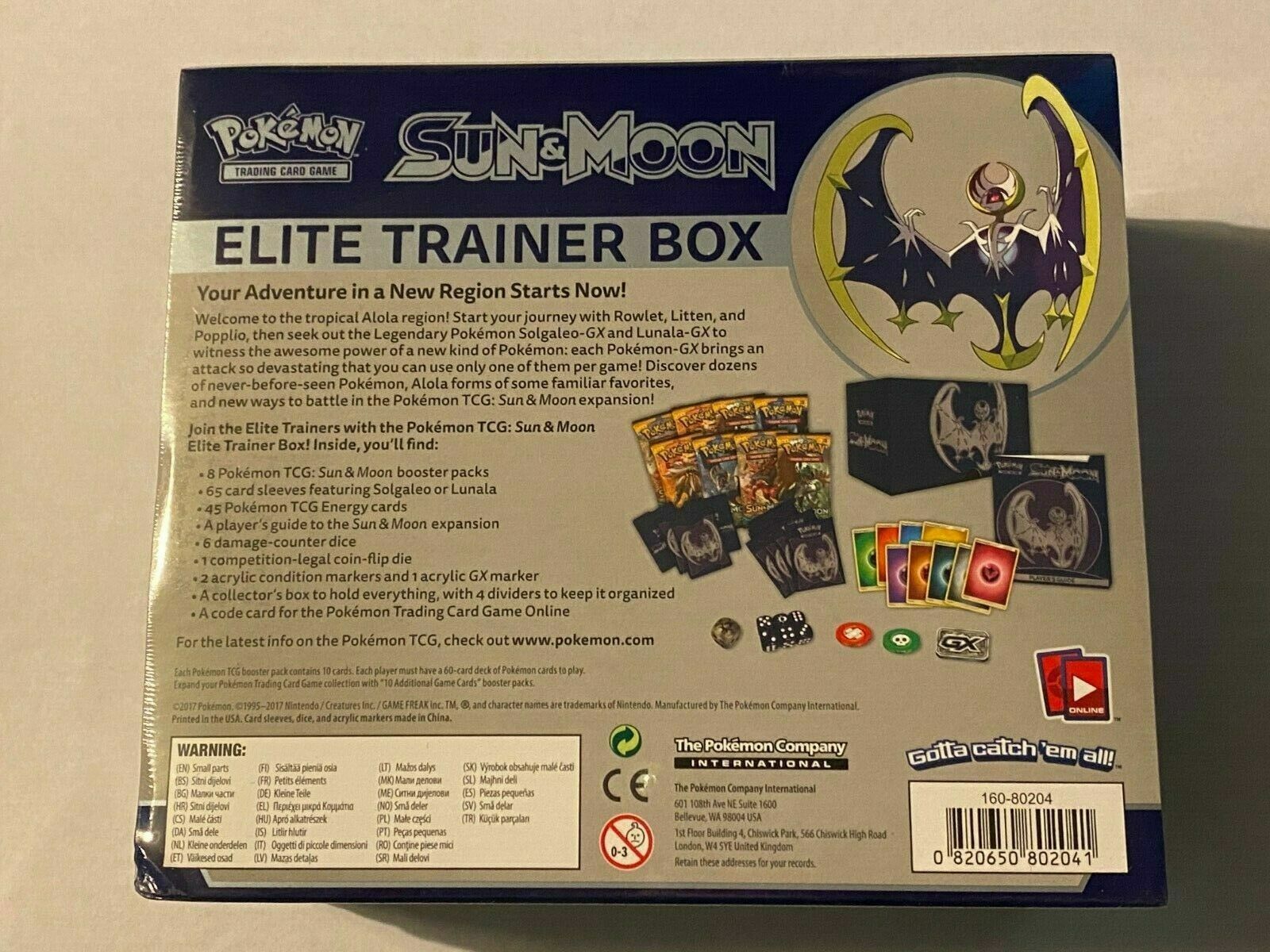 Pokemon Sun & Moon Base Solgaleo Lunala Elite Trainer Box ETB Sealed | eBay