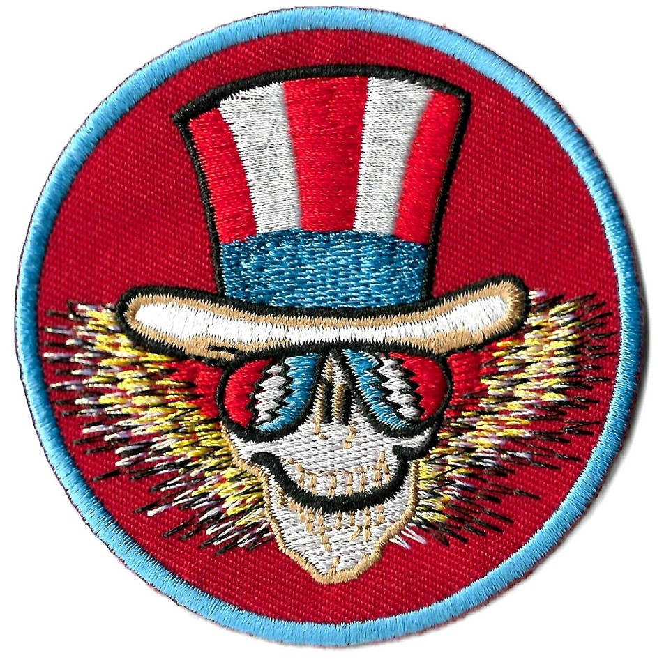 The Grateful Dead Uncle Sam Round Patches Symbol Logo Psycle Sam ...