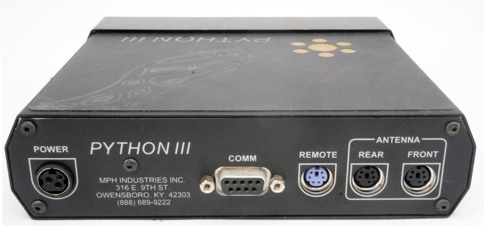 MPH Python III 3 Ka Band Police Radar w/Dual Antennas/Remote/Cables Lot C-3 | eBay
