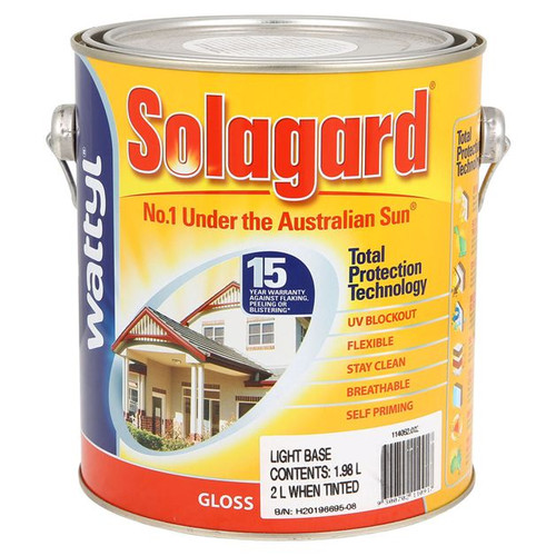 Wattyl Solagard Exterior Paint Gloss LIGHT BASE, 1L, 2L, or 4L | eBay