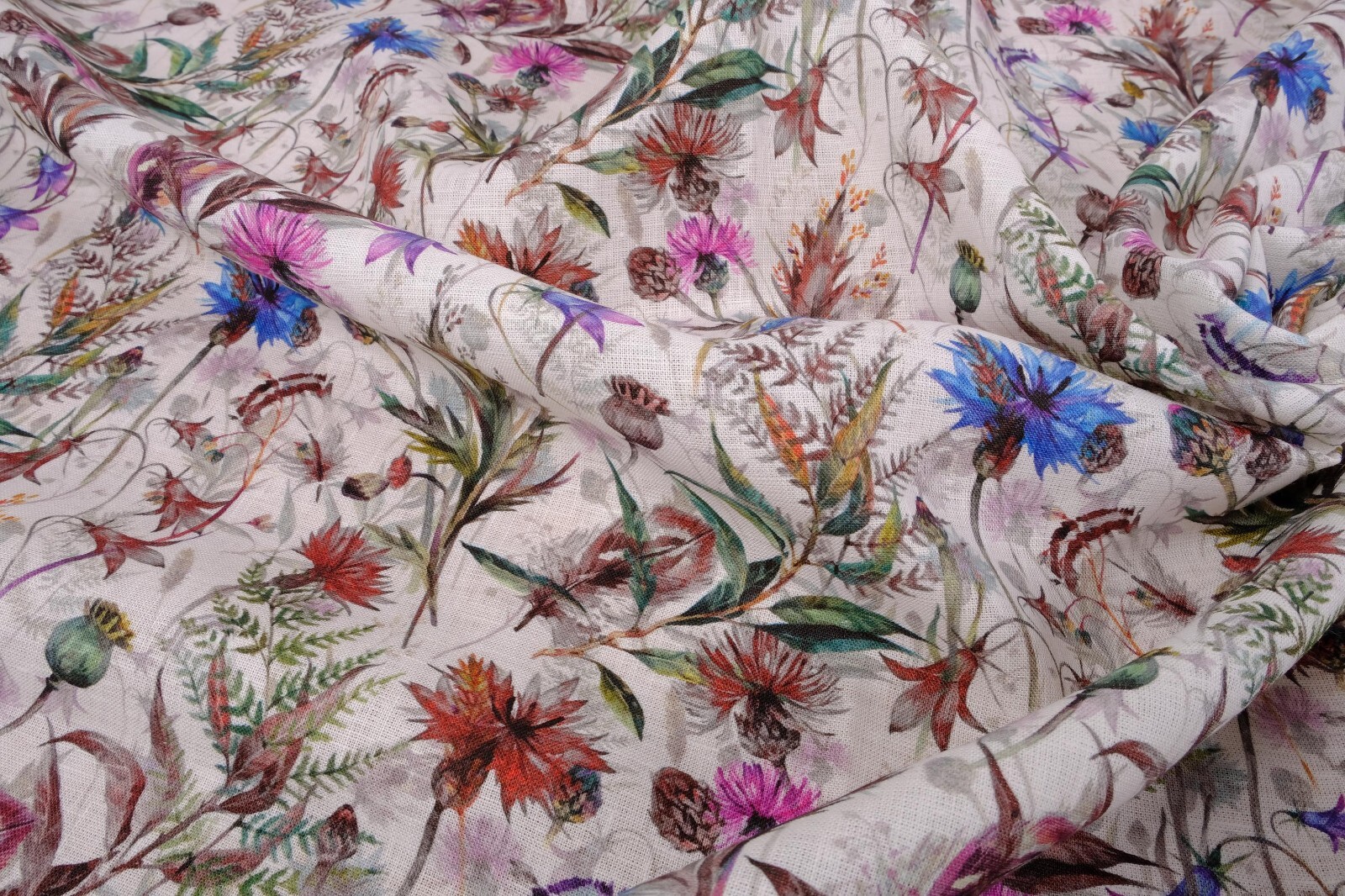 Pure 100% linen flower Washed Soft Fabric 190gsm Flax Clothing fashion ...