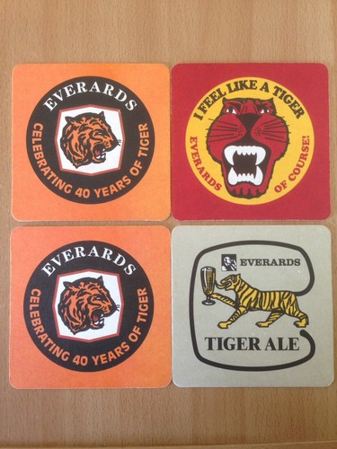 Everards Tiger Beer, Two Different Double Sided Beermats. | eBay