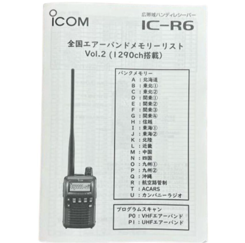 ICOM IC-R6 0.100-1309.995MHz Wide Band UNBLOCKED Communication Handy ...