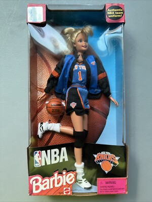 Barbie NBA Doll New York Knicks Official 1998 Mattel #20714 New in Box ...