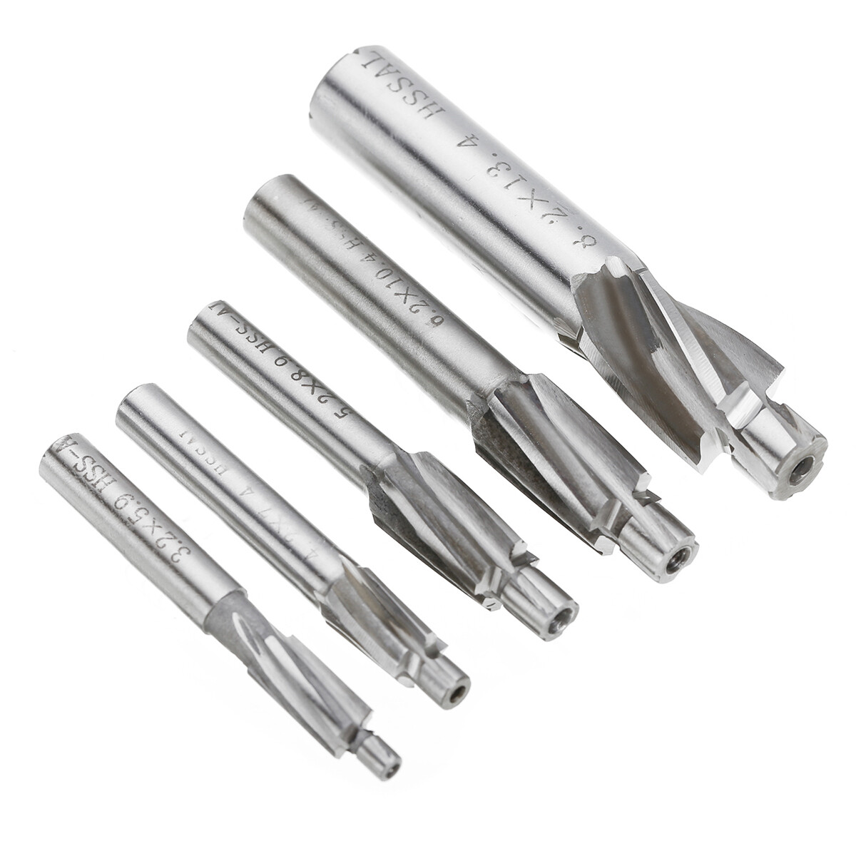 5x Kegelsenker Senkbohrer Schaftfräser HSS Flachsenker Drill Bit M3/M4 ...