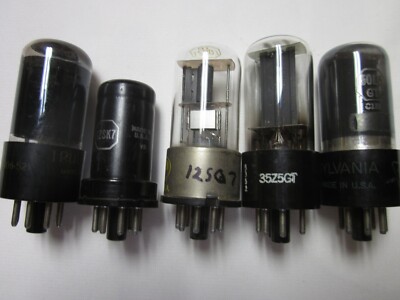 12SA7, 12SK7, 12SQ7, 35Z5GT, 50L6GT - AA 5 Octal Tubes - set of 5 ...