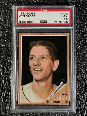 1962 Topps Baseball #442 Wes Stock PSA 7.5 | eBay