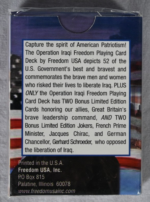 NEW Sealed Operation Iraqi Freedom Playing Cards by Freedom USA | eBay