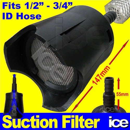 HEAVY DUTY PRESSURE WASHER INLET FEED SUCTION FILTER 1/2" 3/4" STEPPED ...