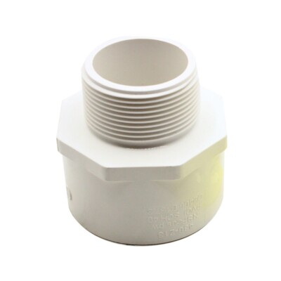 Thrifco 8113192 1-1/2 Inch Male Thread x 2 Inch Slip PVC Adapter SCH 40 ...