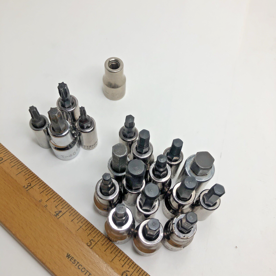 Vintage Mix 19 Craftsman 3/8" & 1/4" Drive Torx Hex/Allen Adapter ...