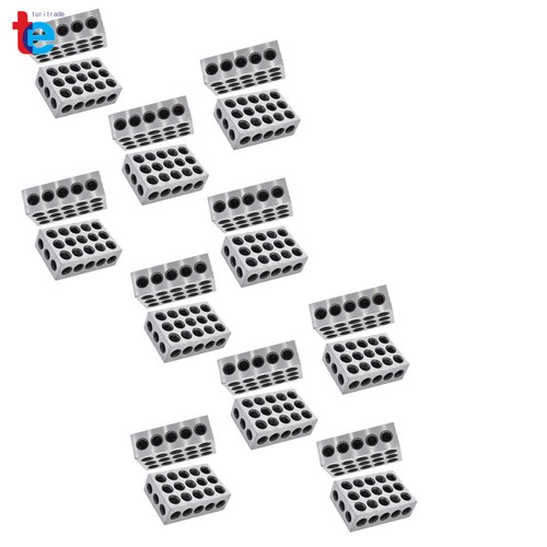 10 Pair 1-2-3 Blocks 23 Holes Ultra Precision .0002" Machinist 123 Jig ...