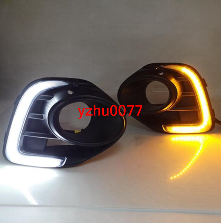2016-2017 For Mitsubishi Lancer LED DRL Daytime Running Lights+Halogen ...