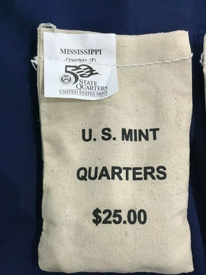 2002-PD Mississippi Statehood Quarters 2 Sealed US Mint Bags of 100 ...