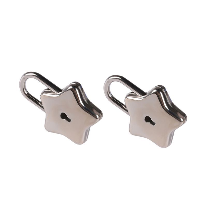 Portable Keyed Padlocks Star Shaped Lock for Jewelry Box Small Wooden ...