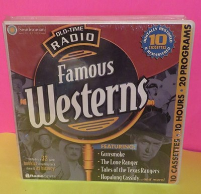 Old-Time Radio Famous Westerns Box Set, 10 Cassettes, 20 PROGRAMS ...