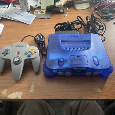 Nintendo 64 N64 Limited Clear Ocean Blue Custom Console | eBay