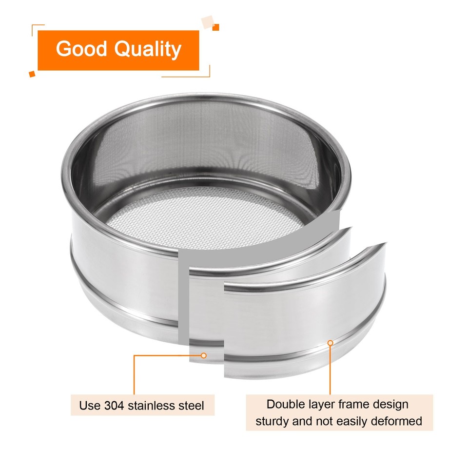 24 Mesh Lab Sieve 4" Diameter Test Sieve 304 Stainless Steel Wire 0.8mm ...