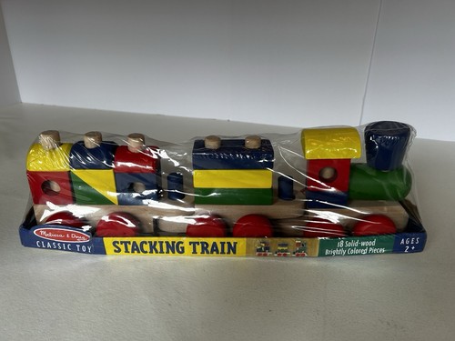 Melissa & Doug Classic Toy Wooden Stacking Train Play Set 18 Pieces | eBay