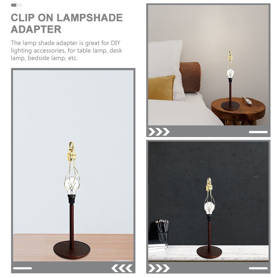 2pcs Replacement Lamp Shade Adapter Lamp Bulb Clip Lamp Shade Light ...