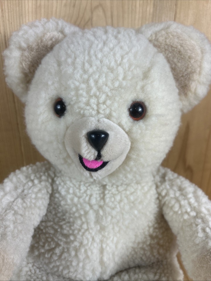 Vintage 1986 Snuggle Teddy Bear Plush Beige Mascot 15” Russ Berrie ...