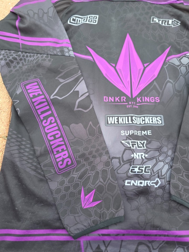 BNKR KINGS We Kill Suckers Purple Paintball Jersey - 2XL - Used | eBay UK