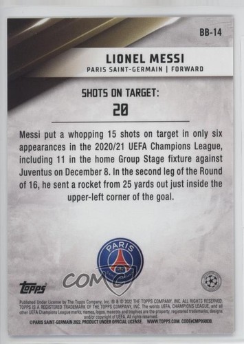 2021-22 Topps UCL Collection Best of the Best Lionel Messi #BB-14 | eBay