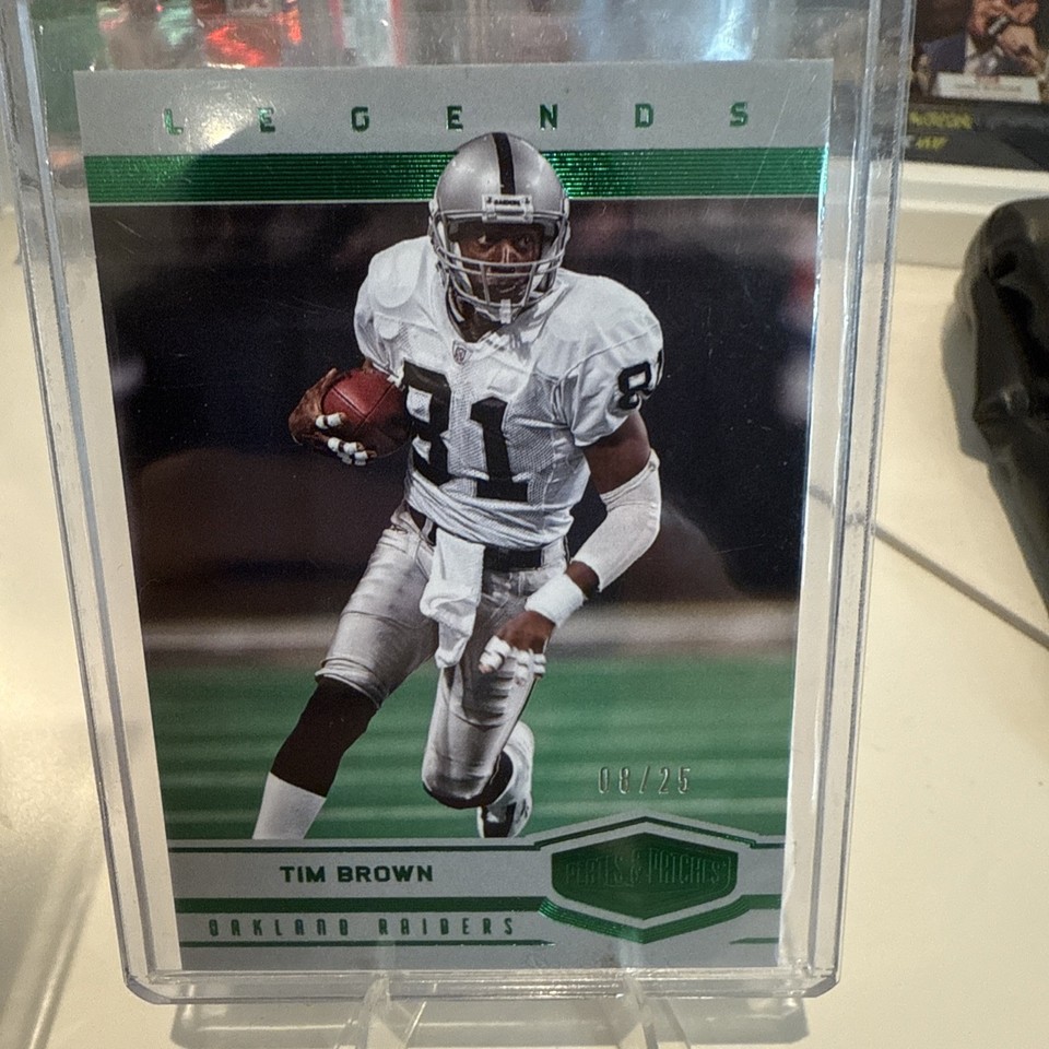 2017 NFL Legends Plates And Patches Two HOF Receivers Tim Brown/Jerry ...