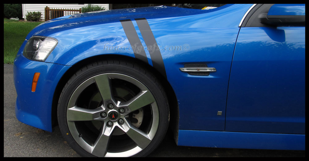 Fender hash sport stripe stripes graphics decals decal fits Pontiac G8 ...