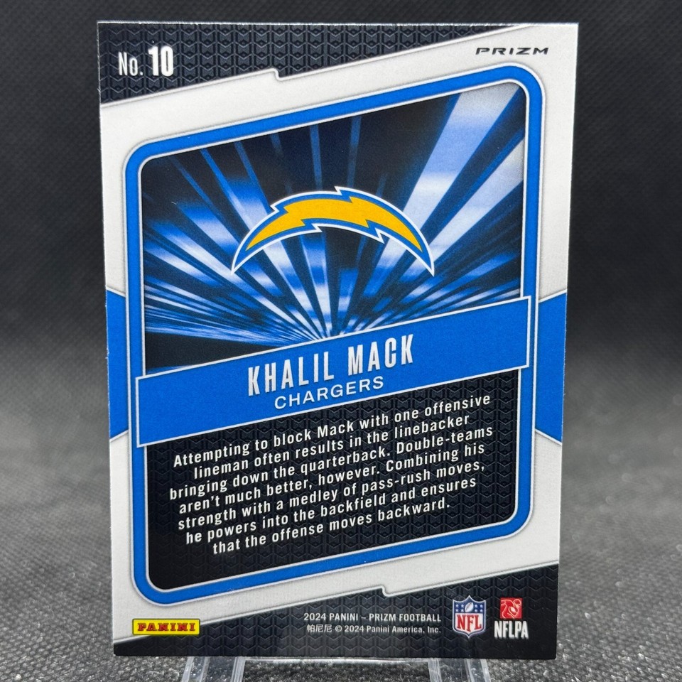 Khalil Mack 2024 Panini Prizm Football Hype Silver Prizm Los Angeles ...