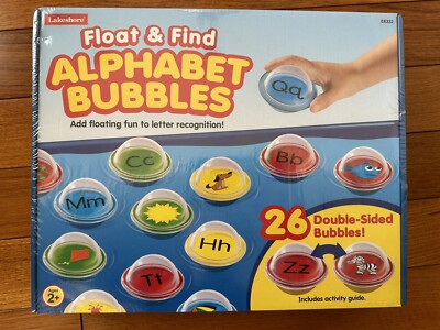 Lakeshore Float & Find Alphabet Bubbles Double-Sided Letter Recognition ...