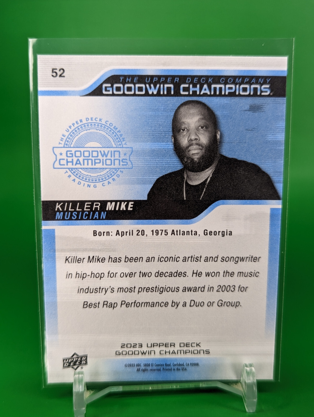 Killer Mike 2023 Upper Deck Goodwin Champions #52 | eBay