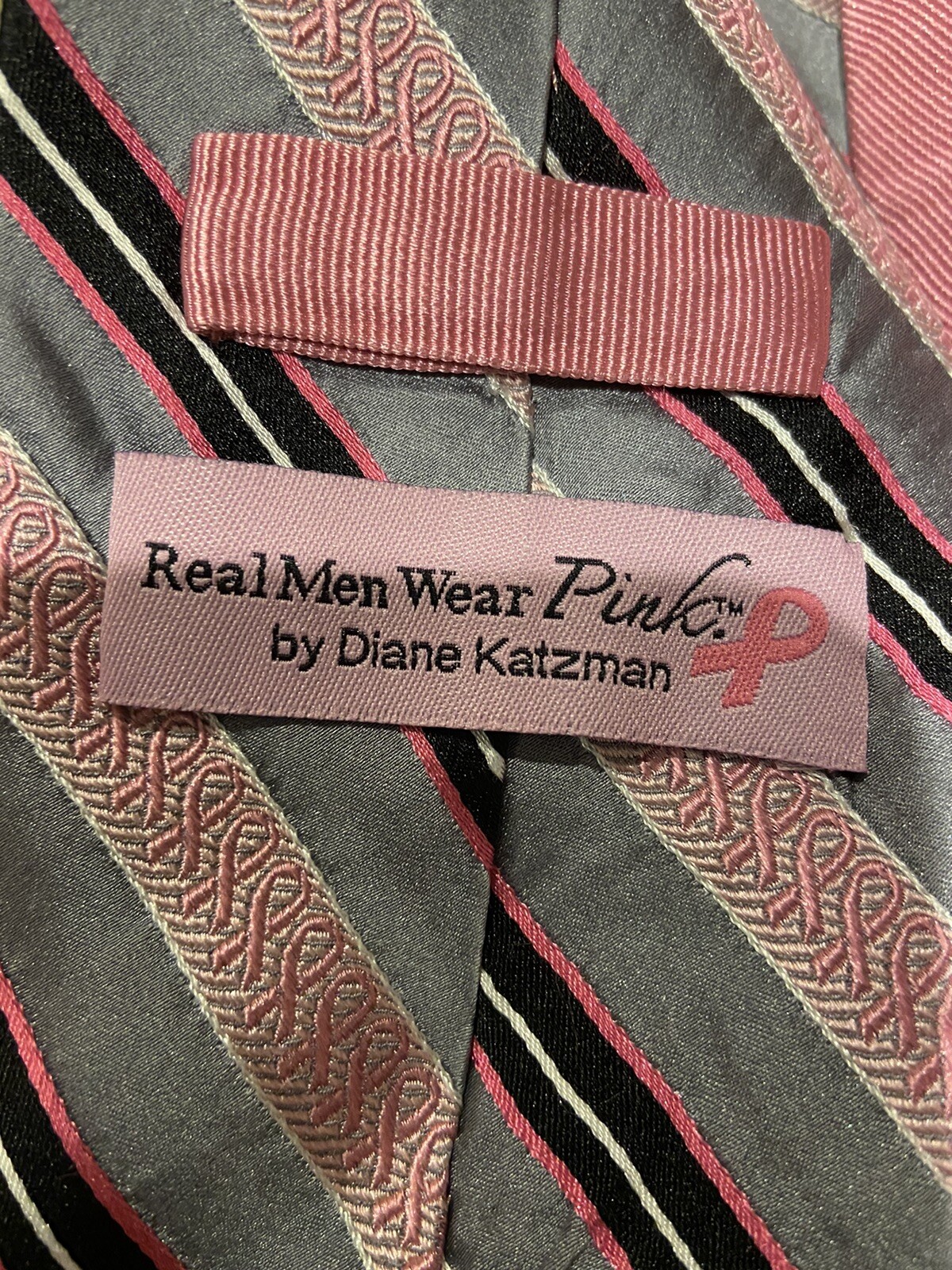 Breast Cancer Awareness Real Men Wear Pink Tie Diane … - Gem