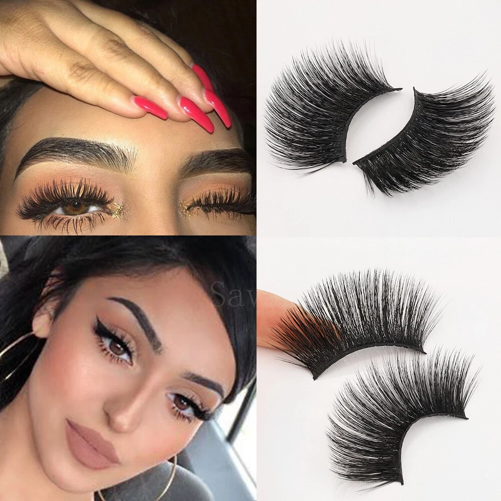 Thick False Eyelashes Before And After