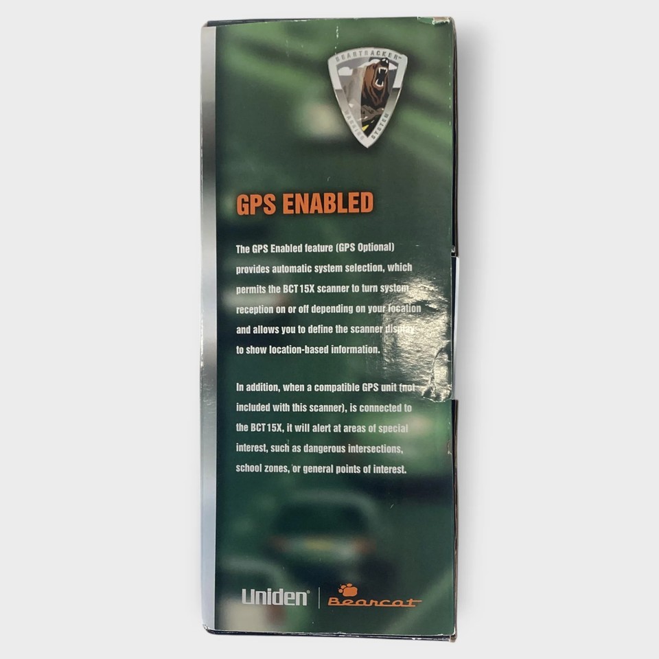 Uniden BCT15X Scanner W/ BearTracker Warning System- Trunk Tracker III ...