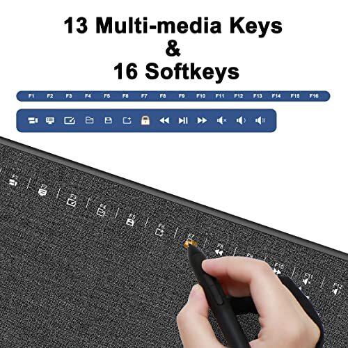 Digital Drawing Tablet M1230 Graphics Tablet 12 Inch Drawing Pad With ...