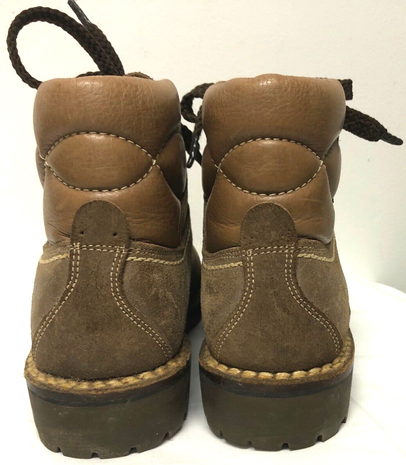 RAICHLE VINTAGE SWISS BEIGE LEATHER MOUNTAINEERING HI… - Gem