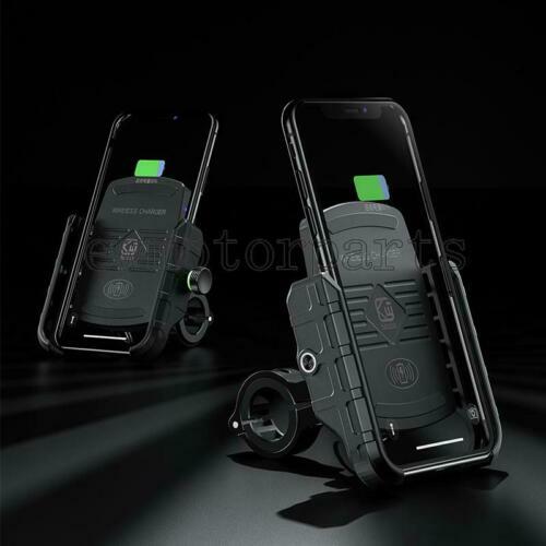 Motorcycle Cell Phone Holder Wireless USB Charger For Harley Honda ...