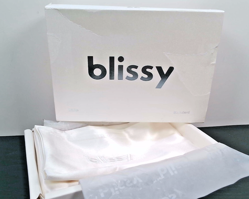 Blissy - 1 Pc - Standard - White Pillowcase - Pure Mulberry Silk - New ...
