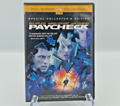 Paycheck DVD Full Screen Special Collector Ben Affleck Uma Thurman ...