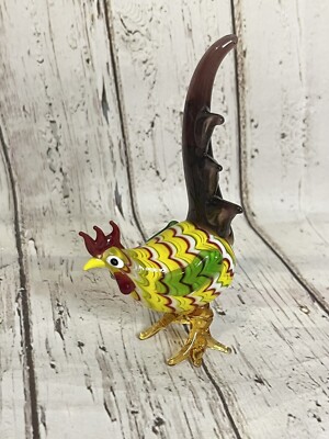 Lenox Barnyard Brilliance Rooster Art Glass Figurine | eBay