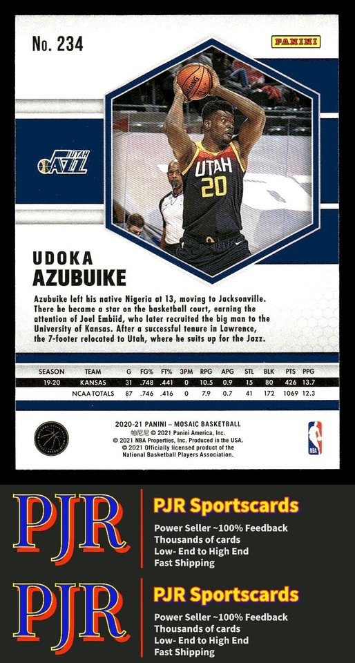 2020 Panini Mosaic #234 Oduka Azubuike Utah Jazz | eBay