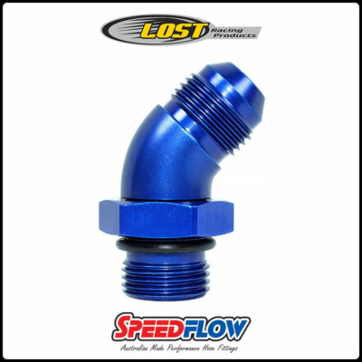 Speedflow 45° -8 AN Male to -8AN O-Ring Boss / Port Adapters Fitting ...