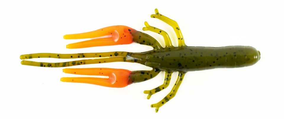 ZOOM BIG CRITTER CRAW 100 PACK BULK 5" 039-132 GREEN PUMPKIN ORANGE ...