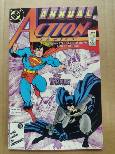 Action Comics Annual #1 Comic Book 1987 VF Arthur Adams DC Superman ...