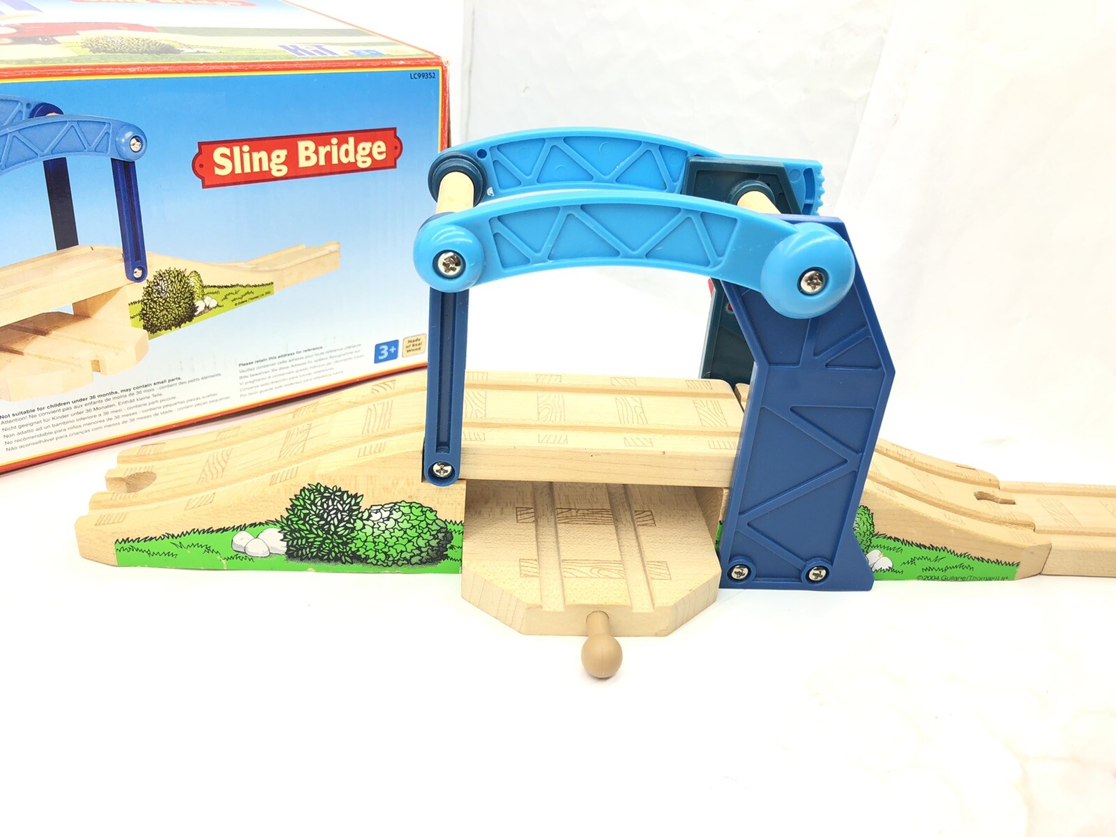 Thomas & Friends Wooden Railway Train Sling Bridge Drawbridge in Box ...