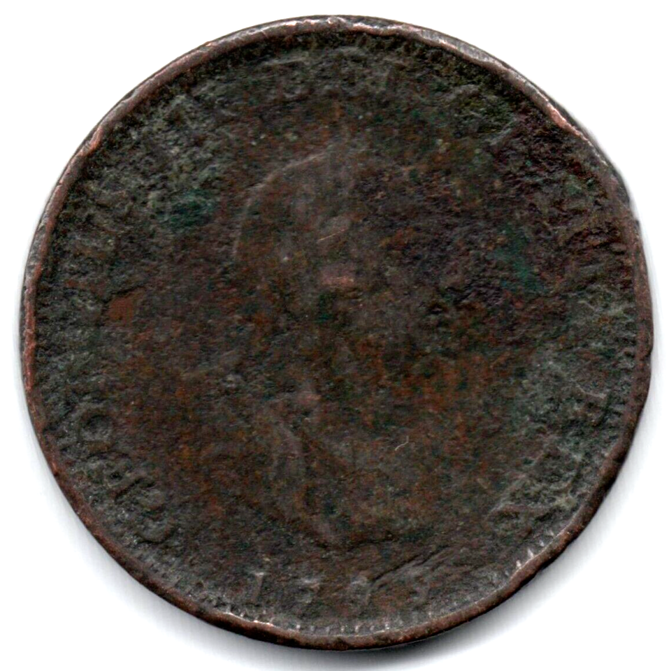 1799 GEORGE III COPPER FARTHING COIN THIRD ISSUE GOOD CONDITION S3779 ...